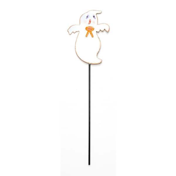 15 in. Iron Halloween Ghost Figure Pick Yard Stake, Set of 3 8437GH ...