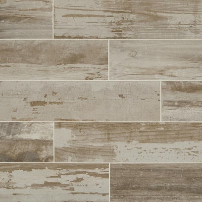Marazzi Montagna Rustic Bay 6 in. x 24 in. Glazed Porcelain Floor and ...