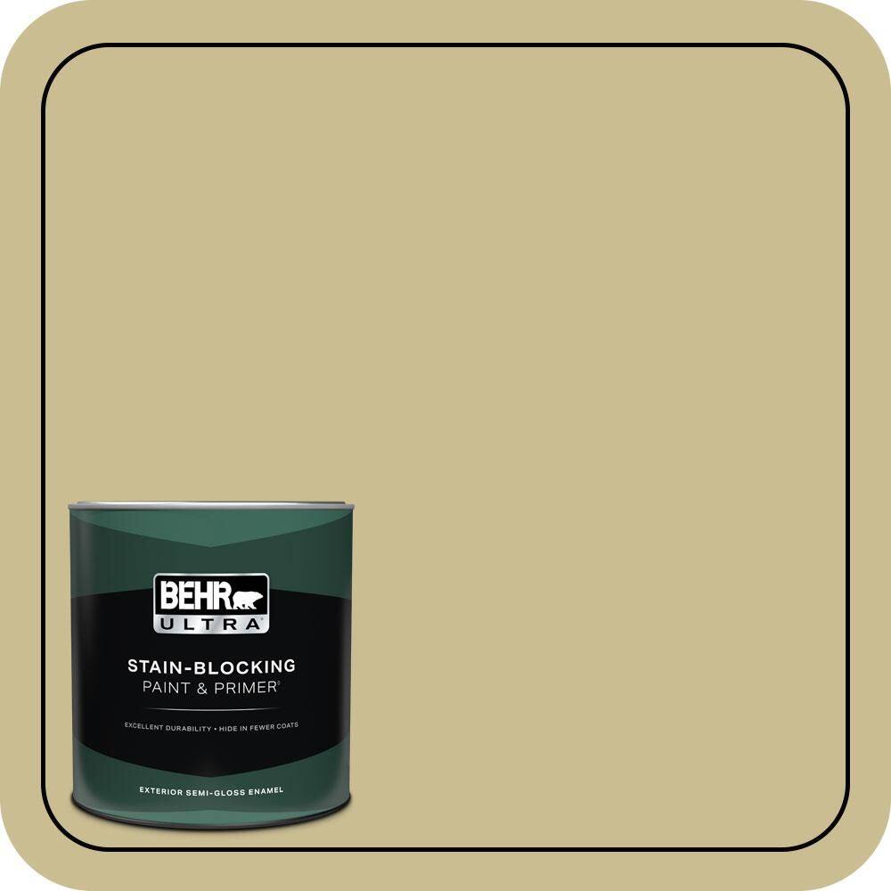 BEHR ULTRA 1 qt. #M330-4 Morning Tea Semi-Gloss Enamel Exterior Paint ...