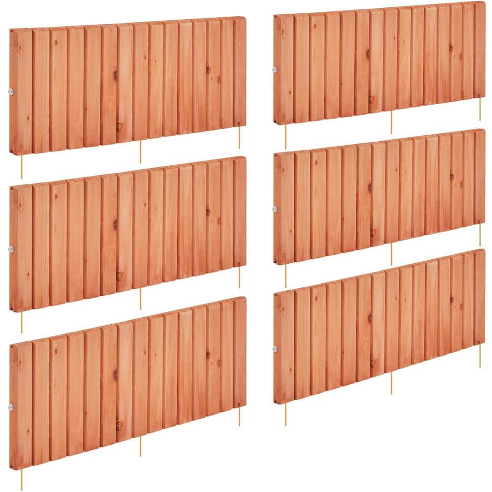 Reviews for Yaheetech 6-Pieces Outdoor Wooden Short Fences Wooden ...