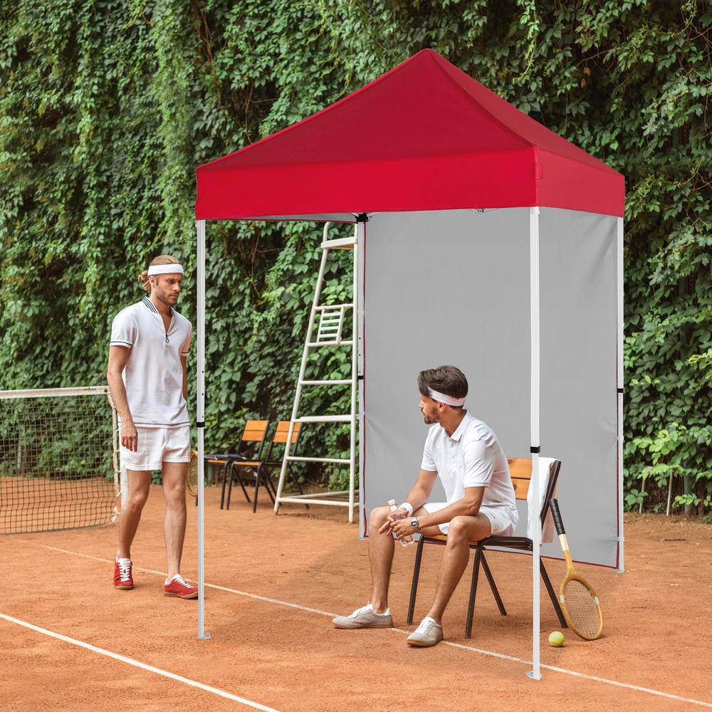 EAGLE PEAK 5 ft. x 5 ft. Pop Up Canopy with 1 Removable Sunwall E25SW1 ...
