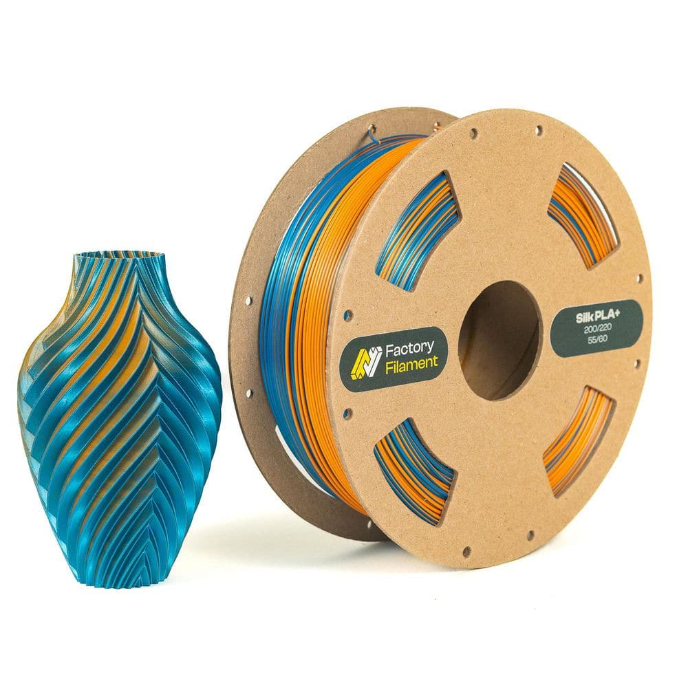FF Factory Filament 1. 75mm Blue and Orange Silk PLA 3D Printer ...