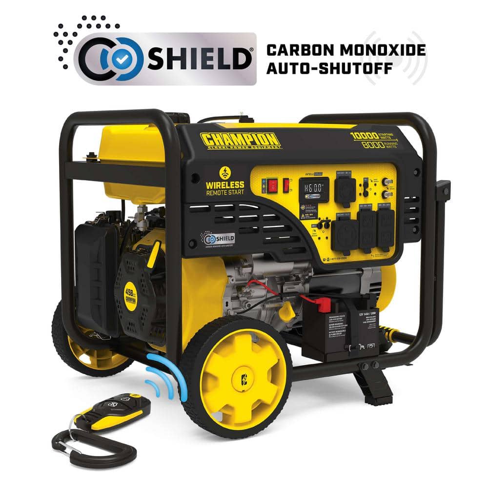 Champion Power Equipment 10000/8000-Watt Wireless Remote Electric Start ...