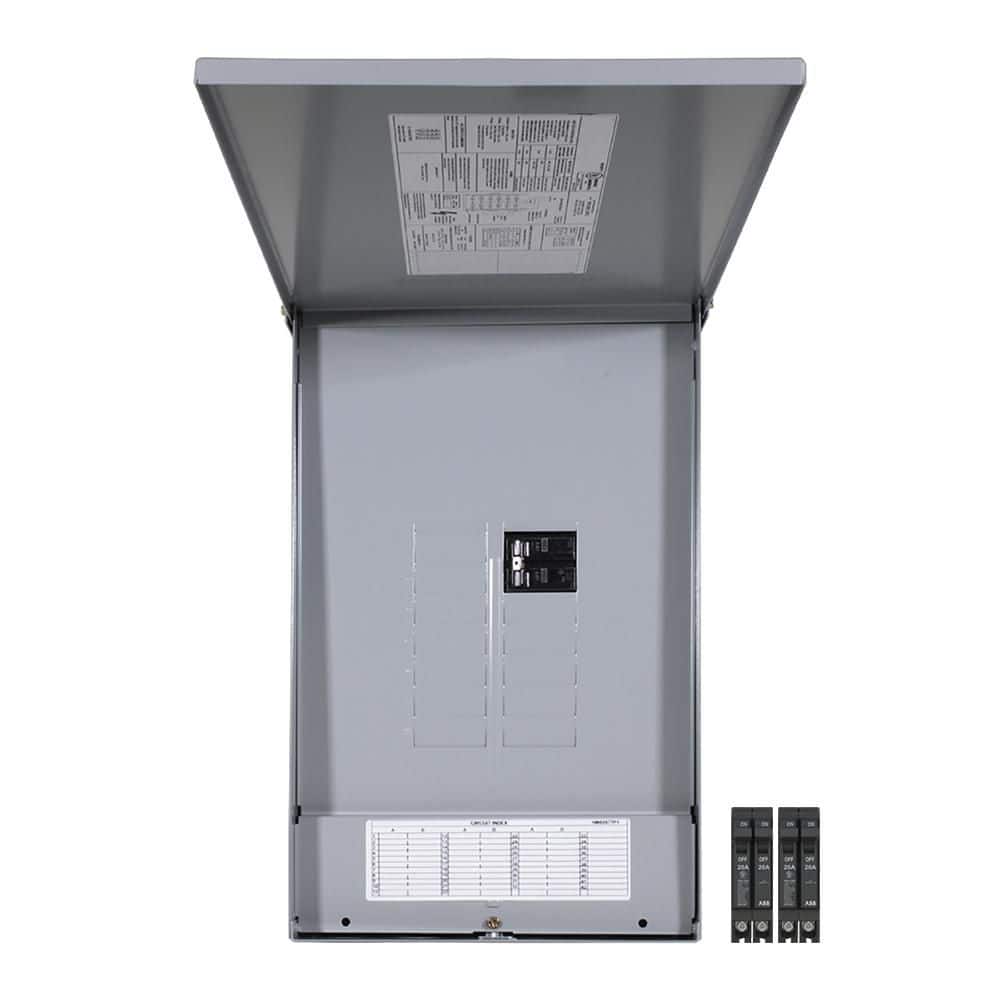 ABB 125 Amp 12-Space 24-Circuit Main Breaker Outdoor Load Center Value ...