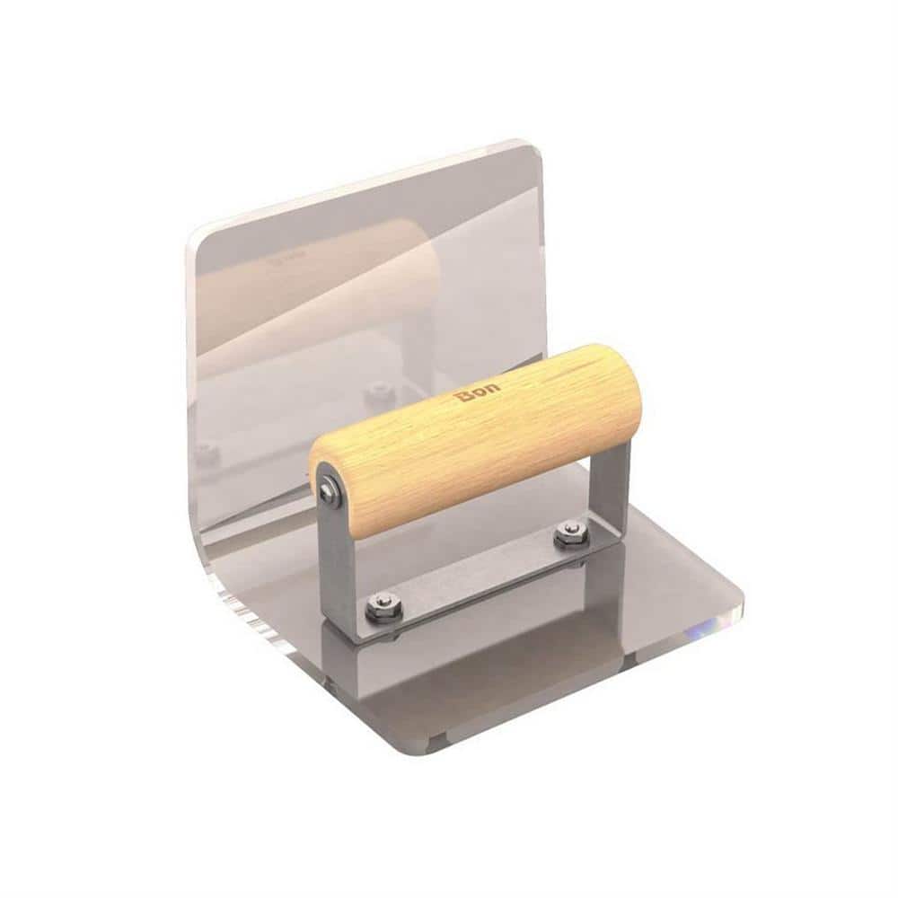 Bon Tool 6 in. x 5 in. Inside Plexiglass Step Hand Edger Tool with wood ...