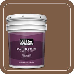 BEHR PREMIUM PLUS 1 qt. #BXC-65 Outback Brown Hi-Gloss Enamel Interior ...