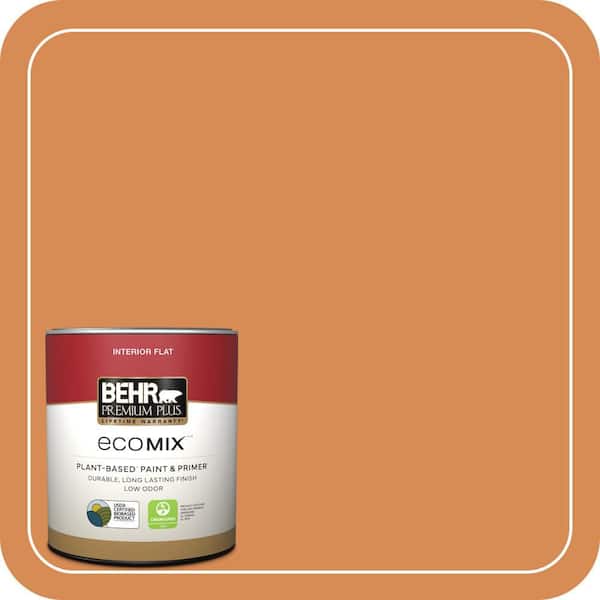 BEHR PREMIUM PLUS 1 qt. #260D-5 Amber Wave Flat EcoMix Plant-Based ...