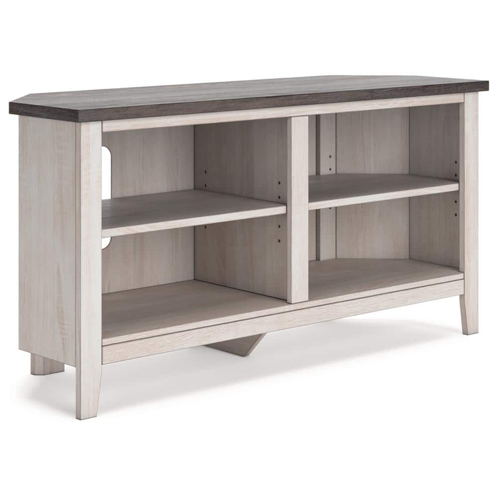 Signature DESIGN BY ASHLEY Dorrinson White/Gray TV Stand Entertainment ...