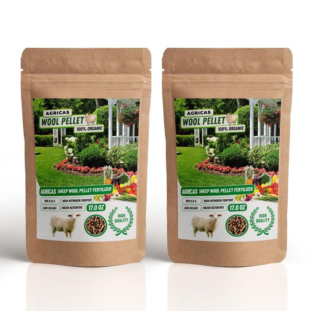 AGRICAS 17 oz. Organic Wool Pellet Fertilizer-Made from 100% Sheep Wool ...