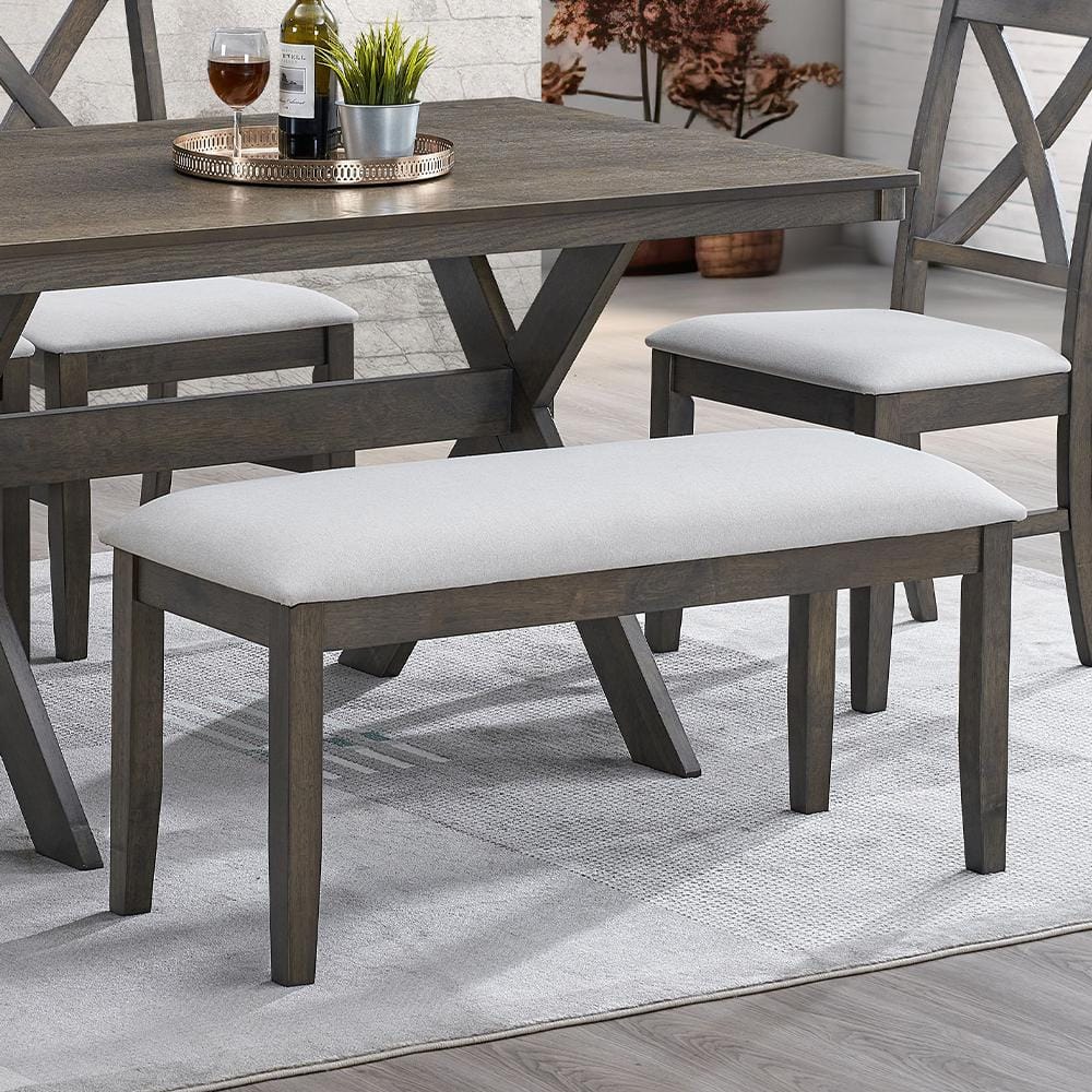 Acme Furniture Marit Gray Dining Bench 16 in. DN02938 - The Home Depot