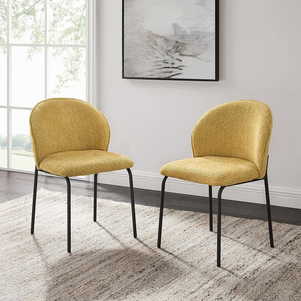 Art Leon AMIGO Brown Faux Leather Modern Dining Side Chairs, Set of 2 ...