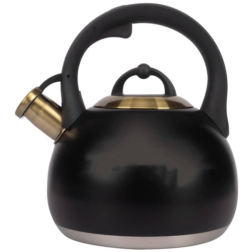 Reviews for Wudkey 12-Cup Black Stainless Steel Stovetop Kettles with 5 ...