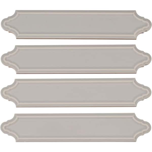 ANDOVA Concerto-Altowood Verucci 2 in. x 9 in. Glossy Ceramic Beveled ...