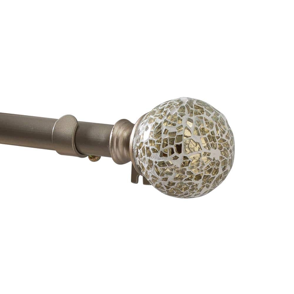 Home Details Tavolara 86 in. to 120 in. Adjustable Single Curtain Rod ...