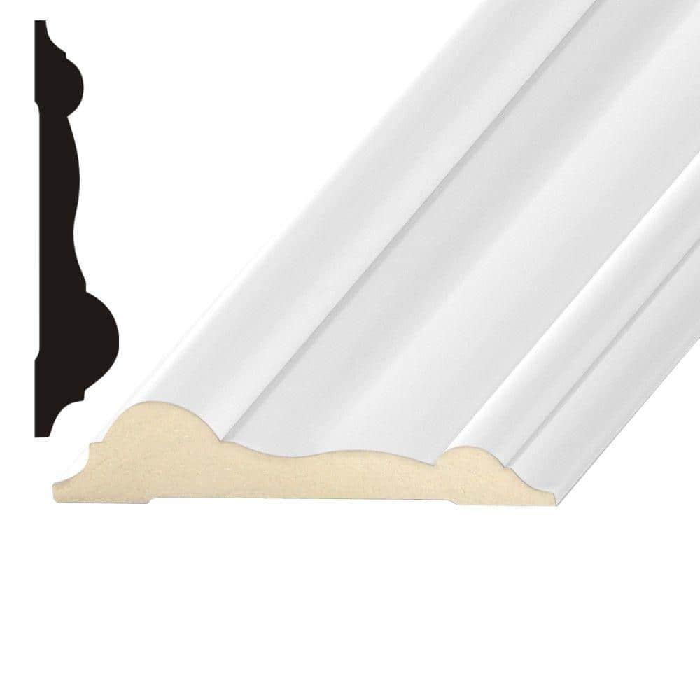 Kelleher 5/8 in. x 3 in. Primed MDF Chair Rail Moulding MDF136A - The ...