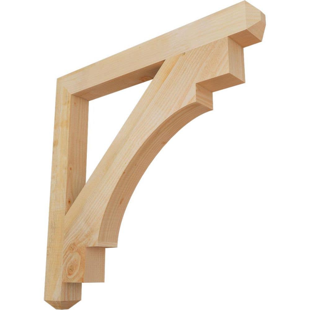 Ekena Millwork 4 in. x 38 in. x 38 in. Douglas Fir Merced Craftsman ...