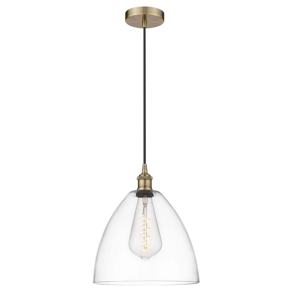 Innovations Edison Dome 60-Watt 1-Light Antique Brass Standard Mini ...