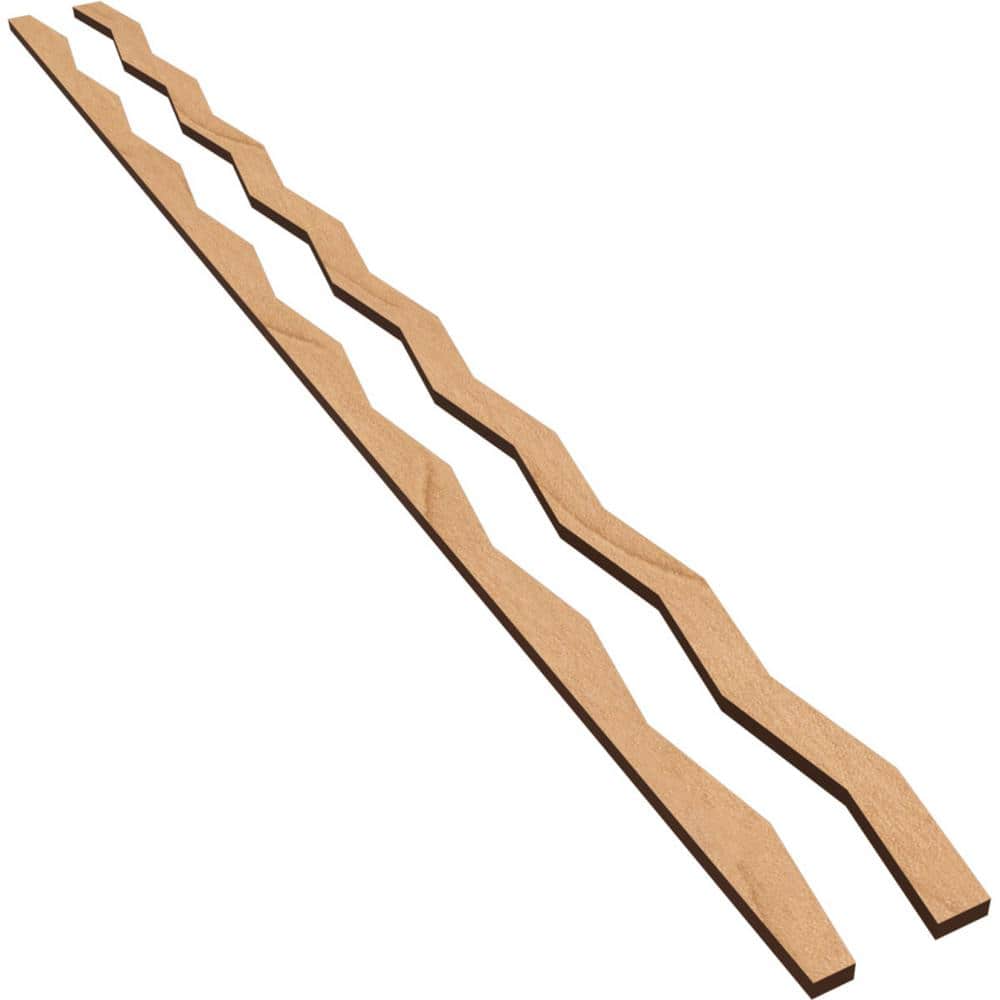 Ekena Millwork Eastport 47 in. H x 0.375 in. W Slatwall Panels in Maple ...