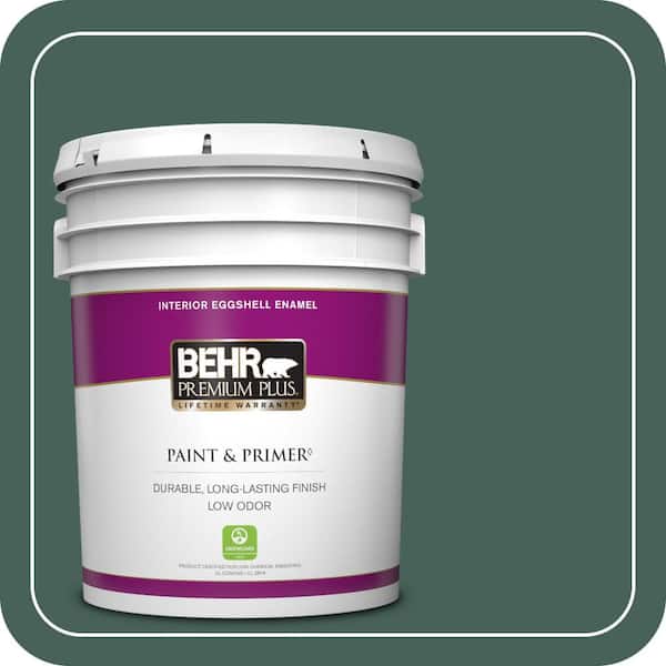 BEHR PREMIUM PLUS 5 gal. #T18-20 Equilibrium Eggshell Enamel Low Odor ...