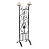 Litton Lane Black Scrollwork Design 2-Light Iron Candle Holder 29444 ...