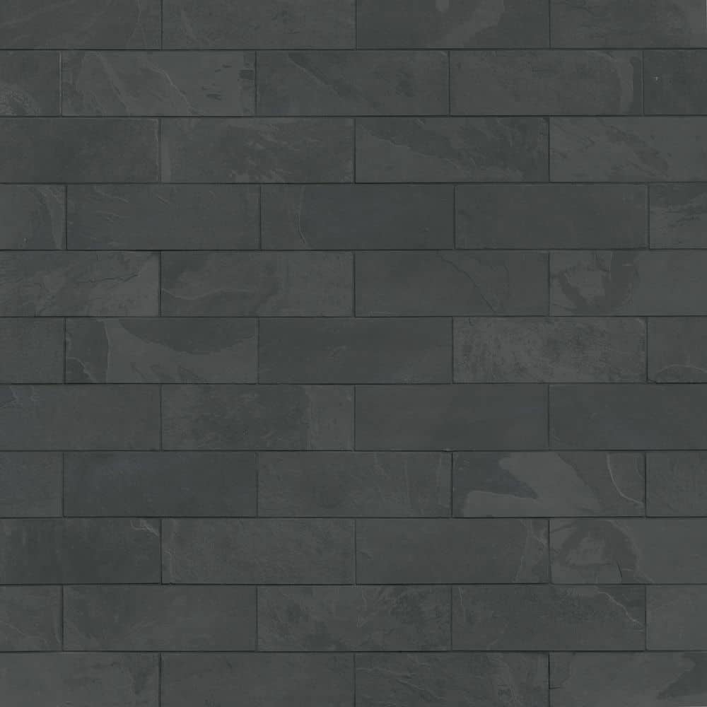 MSI Montauk Black Gauged Slate Tile 4 in. x 12 in., Floor and Wall (4. ...