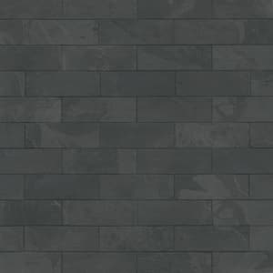 MSI Montauk Black Slate Rectangle 12 in. x 24 in. Natural Textured ...