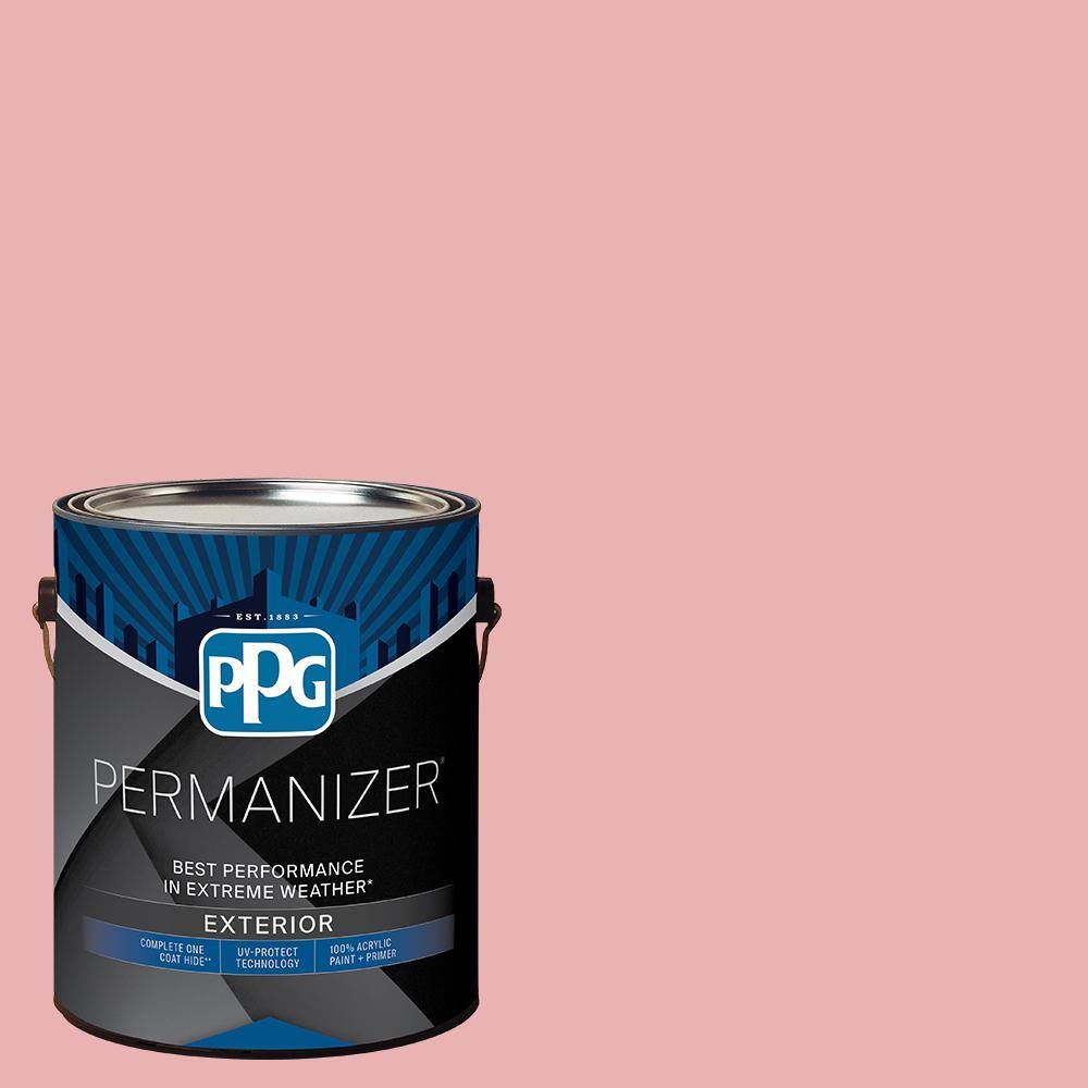 PERMANIZER 1 gal. PPG1051-3 Strawberry Mousse Semi-Gloss Exterior Paint ...