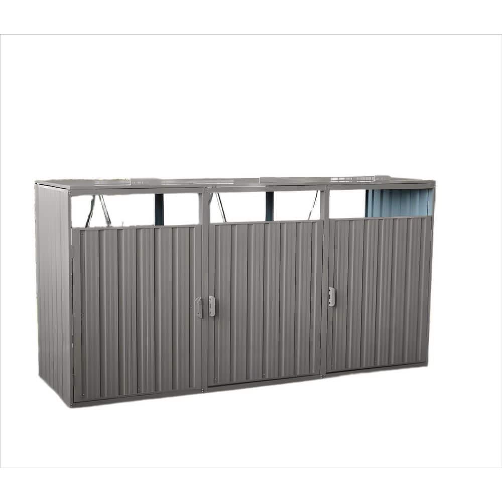 ECOCHIC SPACES INC 94.48 in. W x 31.49 in. D x 48.03 in. H Gray Iron ...