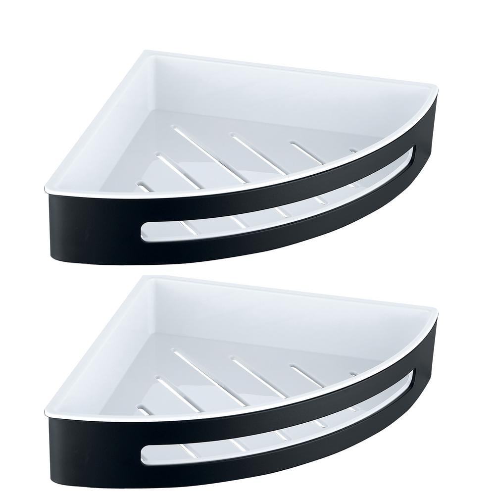 ATKING Stainless Steel Wall Mounted Corner Shower Caddy in Matte Black ...