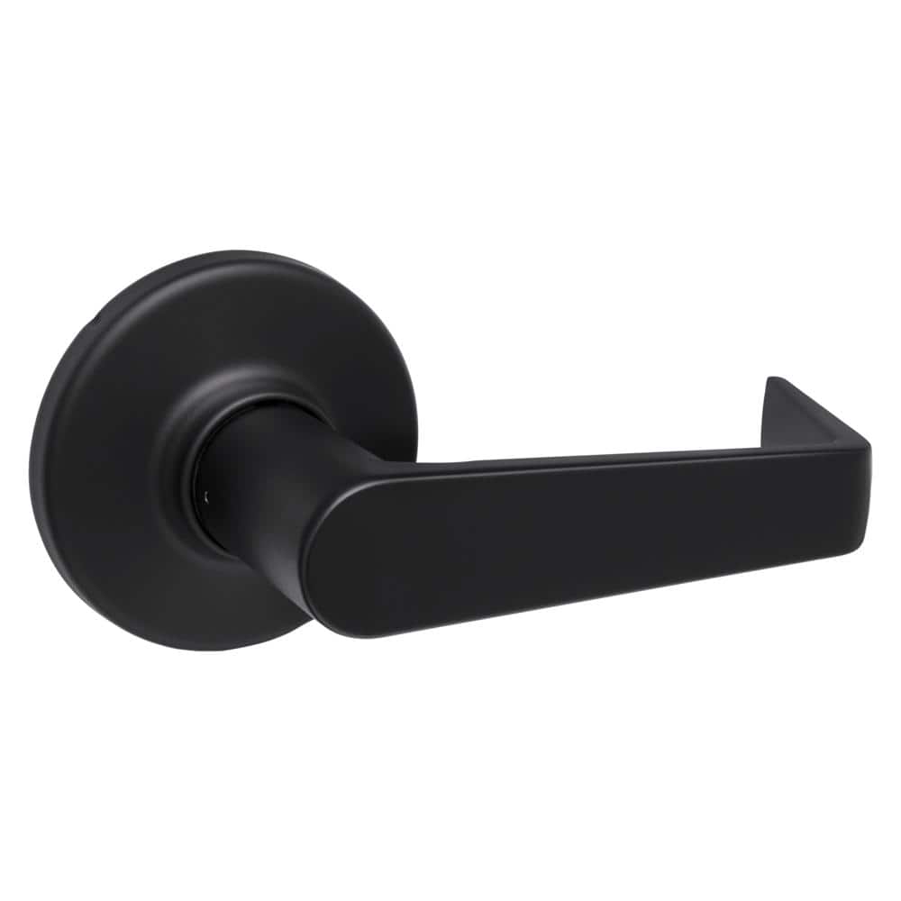 Kwikset Kingston Matte Black Round Half Dummy Reversible Door Handle ...