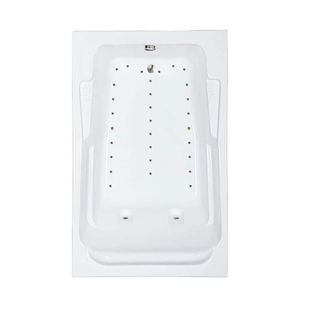 Comfortflo 72 in. x 48 in. Acrylic Rectangular Drop-in Air Bathtub with ...