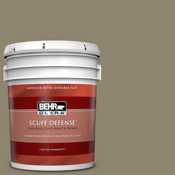 BEHR ULTRA 5 gal. #ECC-55-3 Olive Sprig Extra Durable Flat Interior ... BEHR ULTRA 5 gal. #ECC-55-3 Olive Sprig Extra Durable Flat Interior ...