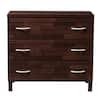 Baxton Studio Maison Contemporary 3-Drawer Dark Brown Wood Finish Wood ...