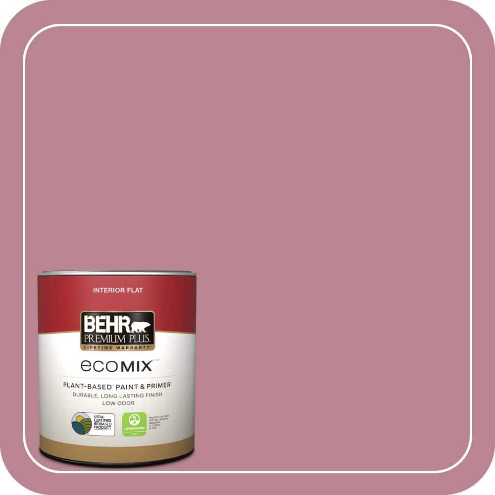 BEHR PREMIUM PLUS 1 qt. #BIC-19 Berry Blush Flat EcoMix Plant-Based ...