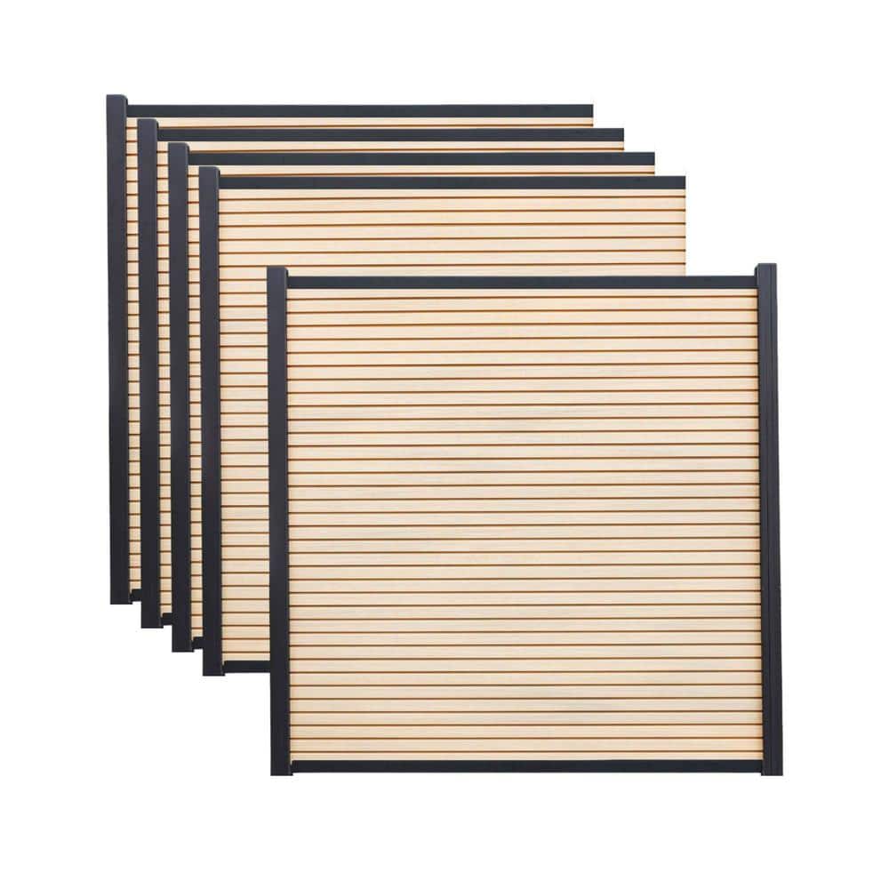 Frame It All 6 ft. x 6 ft. Riviera Composite Fence Panel Cedar (5-Pack ...