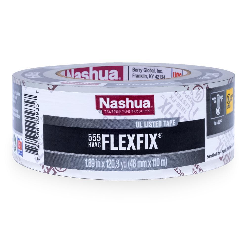 Nashua Tape 1.89 in. x 120.3 yd. 555 FlexFix UL Listed Duct Tape Sealer ...
