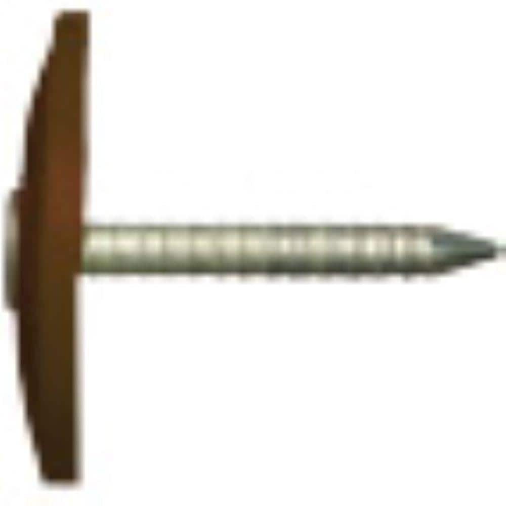 HUTTIG-GRIP 1 in. Electro Galvanized Plastic Cap Nail 3M Bucket ...