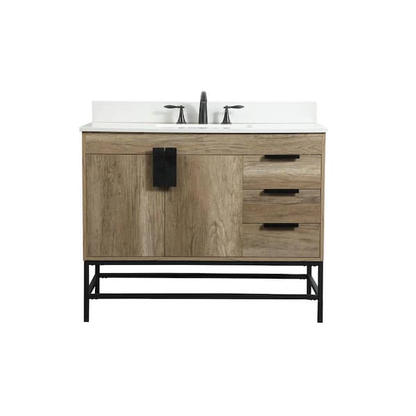 Simply Living 42 in. W x 22 in. D x 33.5 in. H Bath Vanity in Natural ...