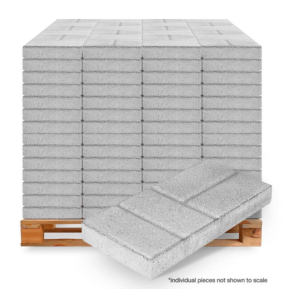 Pavestone 16 in. x 8 in. x 1.75 in. Pewter Concrete Step Stone (168 ...