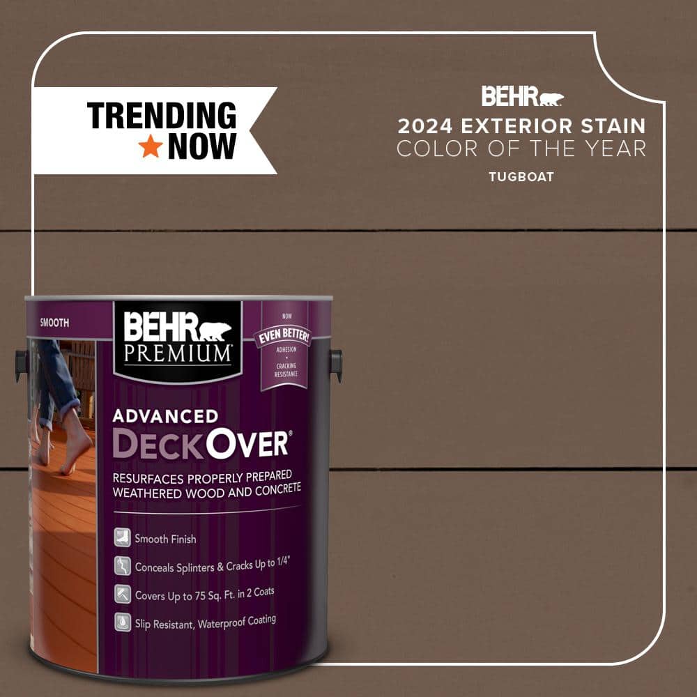 BEHR Premium Advanced DeckOver 1 gal. #SC-141 Tugboat Smooth Solid ...