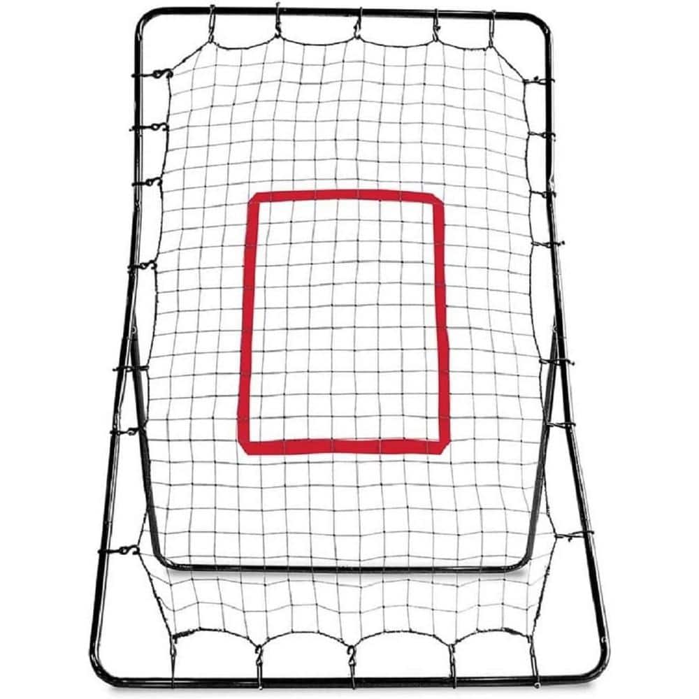 13.78 in. H Baseball and Softball Pitching Net and Rebounder in Black ...