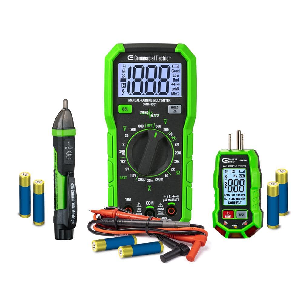Commercial Electric Technician Maintenance Kit with Digital Multimeter ...