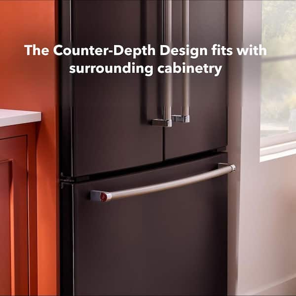KitchenAid 36 in. 20 cu. ft. Counter Depth French Door Refrigerator in ...