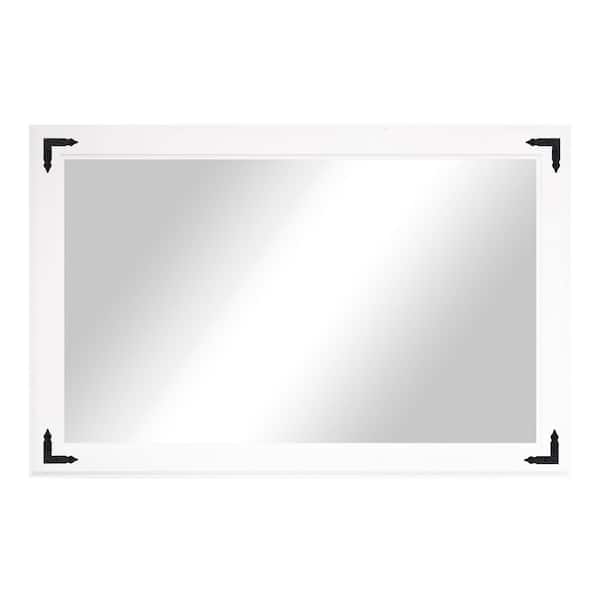 Rayne Mirrors Rayne Heritage (33 in. W x 54 in. H) White Hardwood ...