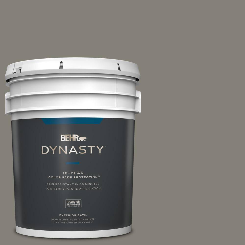 BEHR DYNASTY 5 gal. #N360-5A Wood Ash Satin Enamel Exterior Stain ...