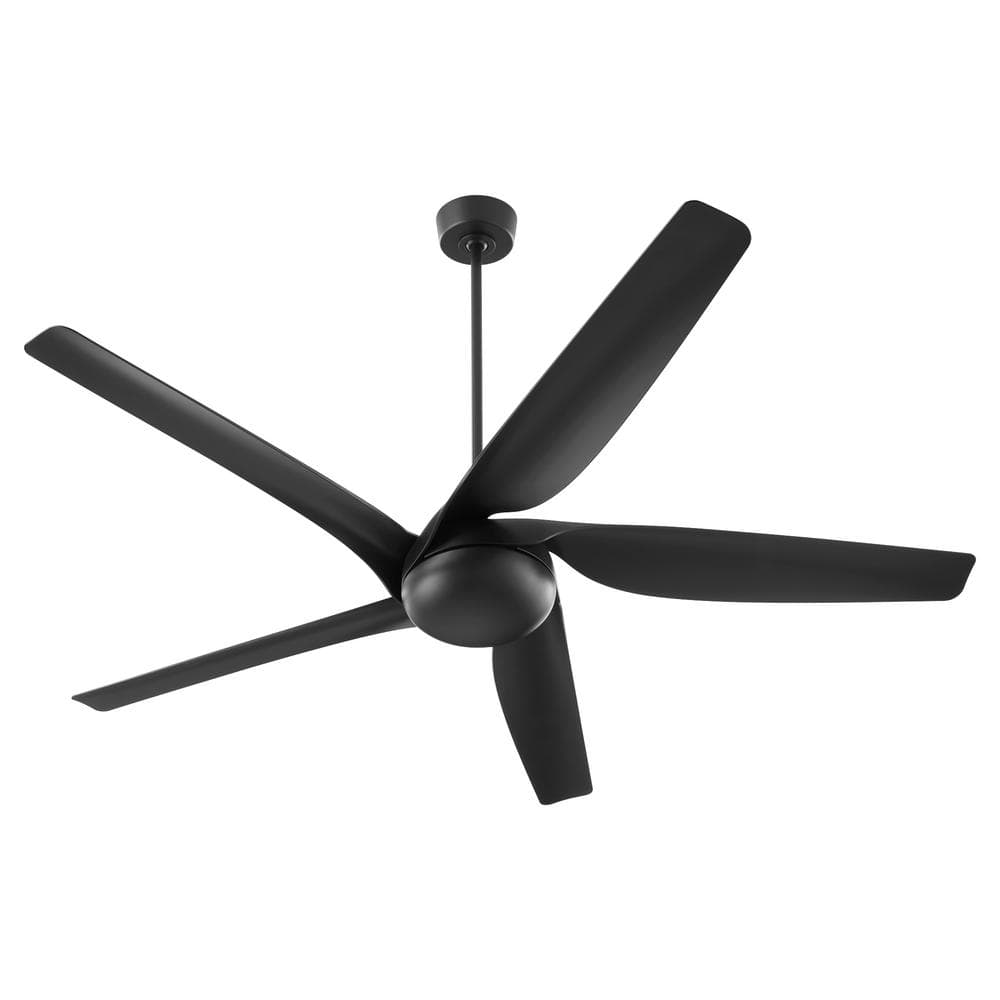 quorum Fury 65 in. Matte Black 5-Blade Fan 6-Speed Ceiling Fan 41655-59 ...
