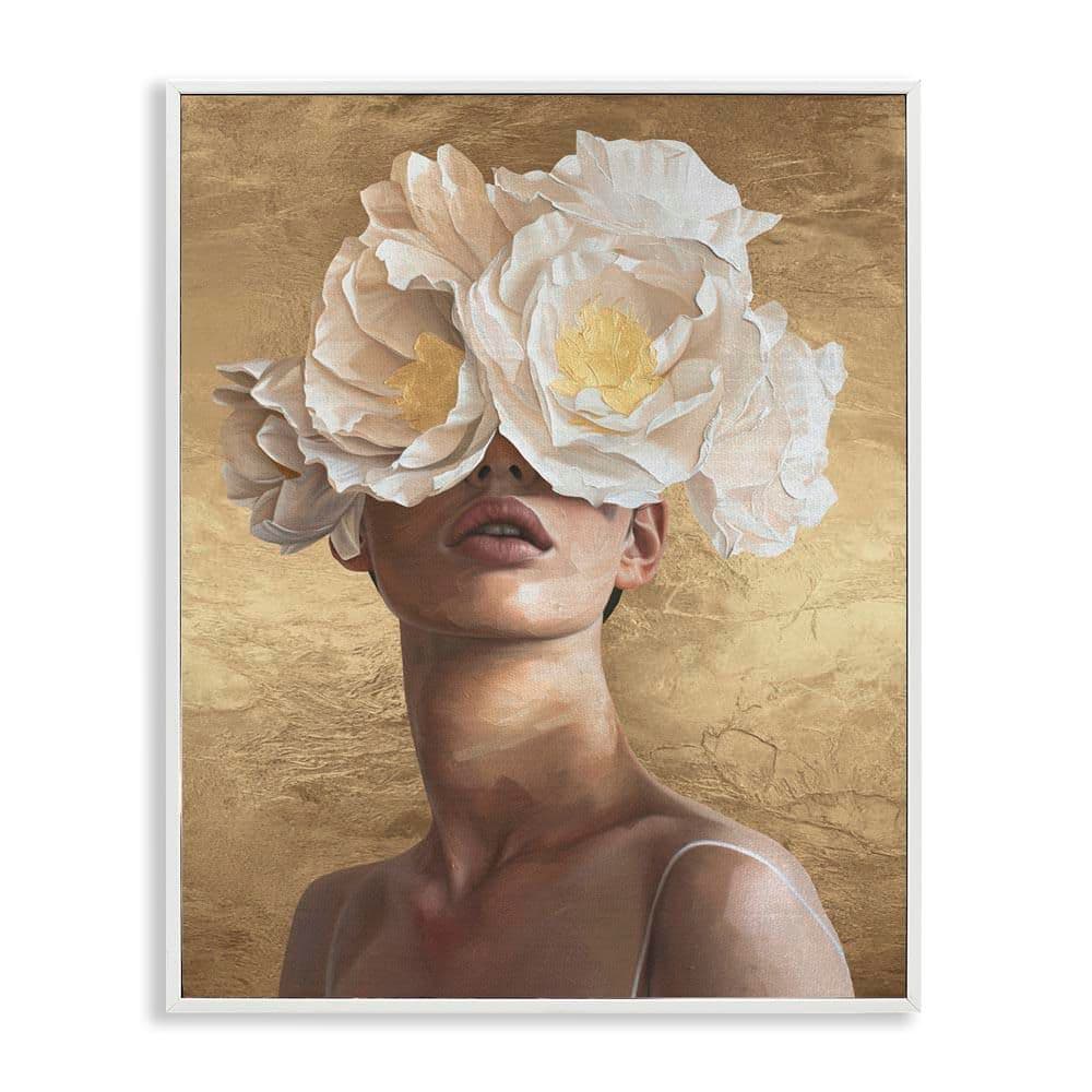 Stupell Industries Surreal Flower Lady by Svetlana Aleynikova White Framed People Giclee Art ...