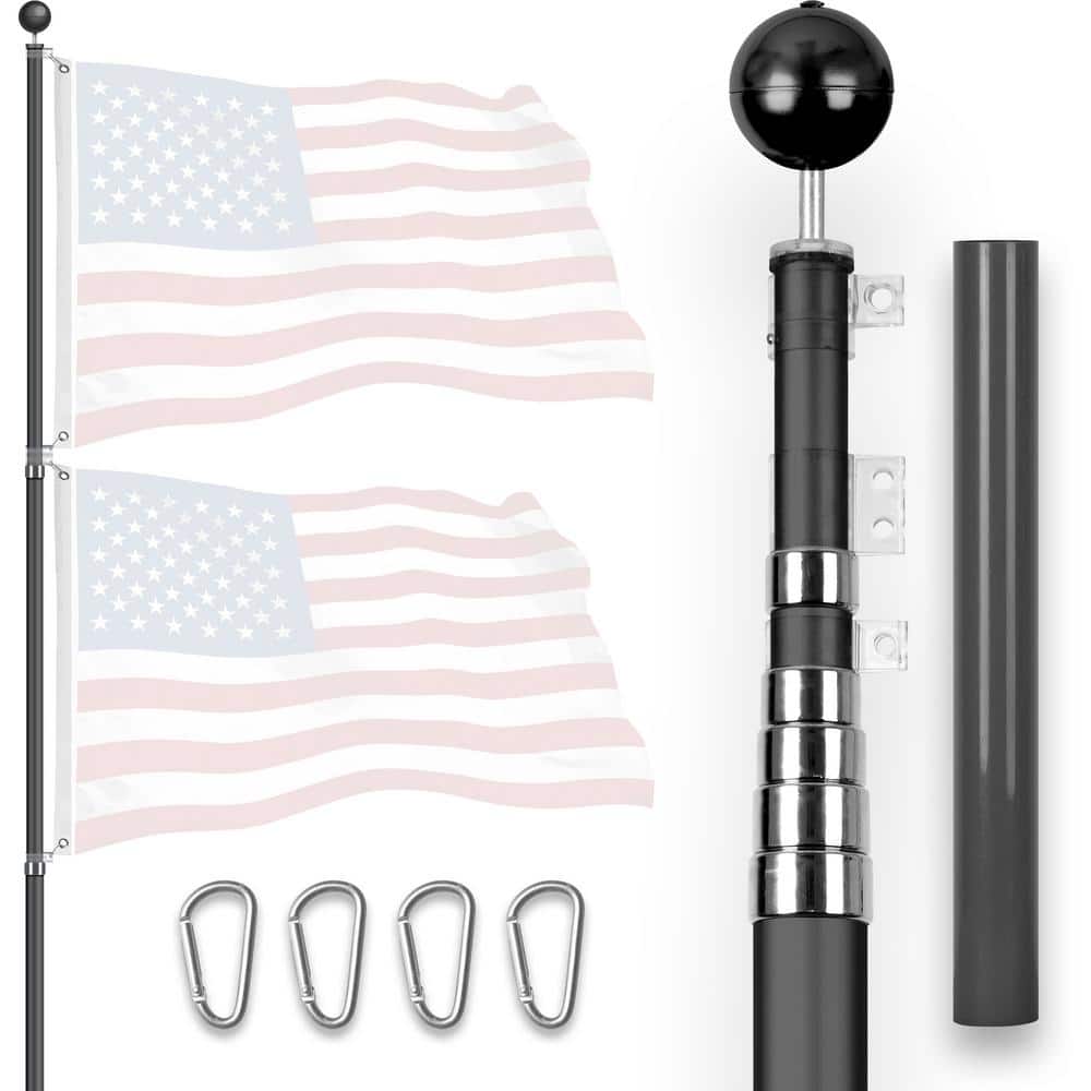 20 Telescoping Flag Pole Dropship Telescopic Flag Pole Kit, 20FT