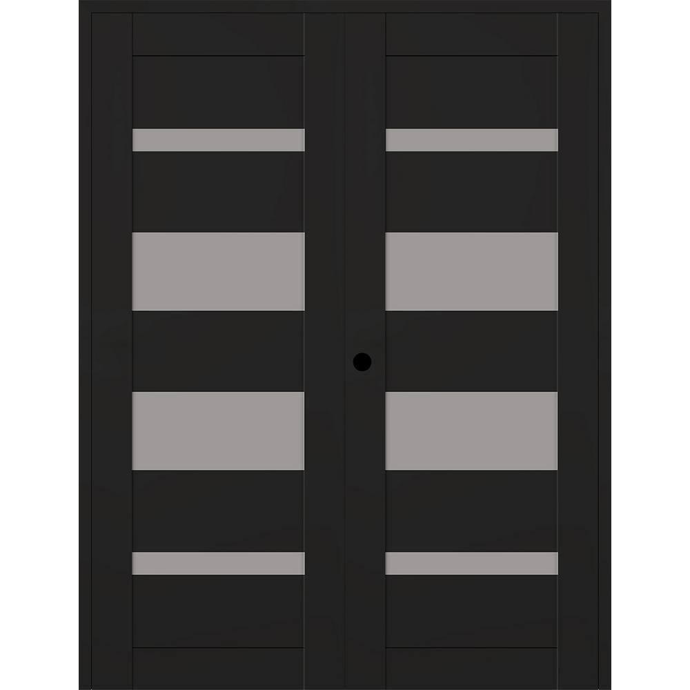 Belldinni Mirella 60 in. x 96 in. Right Active 5-Lite Frosted Glass ...