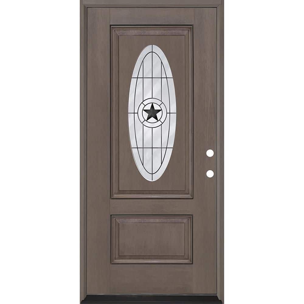 Steves & Sons Regency 36 in. x 80 in. 3/4L Oval Alamo Glass LHIS ...